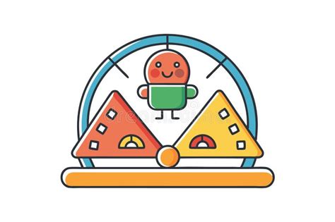 creative and colorful scale indicator with pointer symbolizing