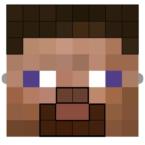 Minecraft Steve Head Template