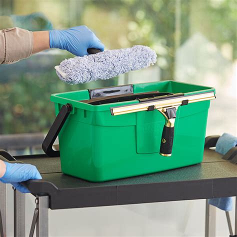 Unger Pro Bucket Qb12b 3 Gallon Green Window Cleaning Bucket With Sieve