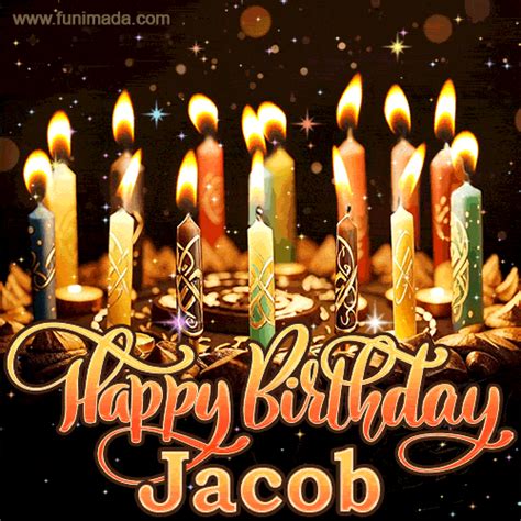 Glowing Happy Birthday Cake  For Jacob Download On