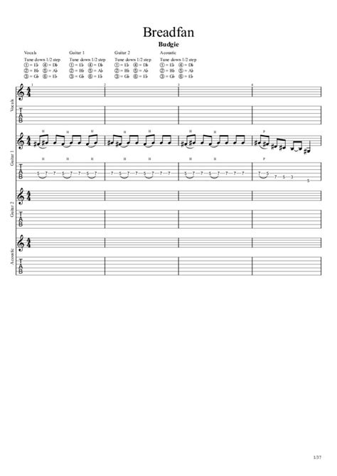Breadfan Tab And Chords Budgie