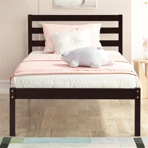Buy Uhomepro Twin Platform Bed Frame With Headboard Wood Twin Bed
