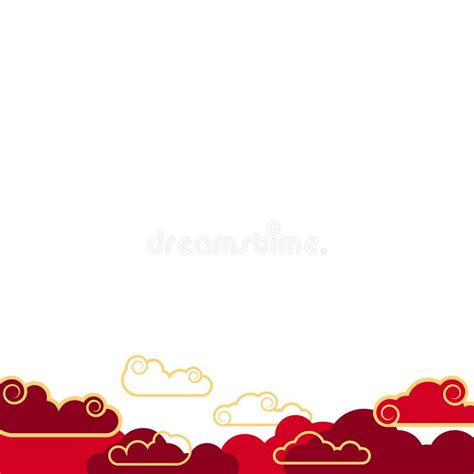 Abstract Chinese Cloud Border Decoration Stock Vector Illustration Of Background Silhouette