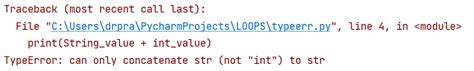 Typeerror Can Only Concatenate Strnot Int” To Str Copyassignment