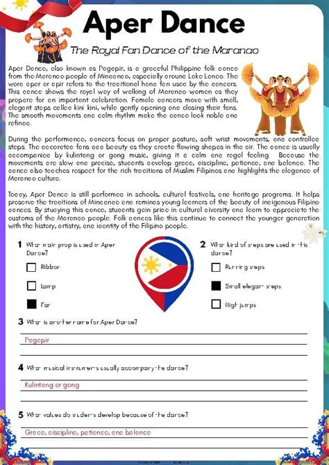 Aper Dance Reading Comprehension Cordillera Indigenous Tradition