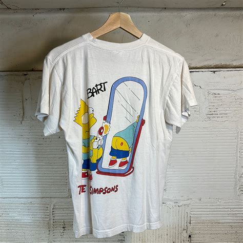 Bootleg Bart Simpson Ass Mirror White Tee Sz S The Gallery Online
