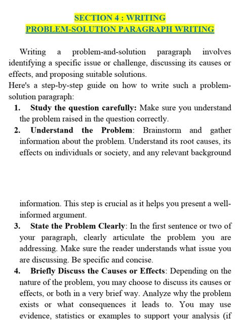 Problem Solution Paragraph Writng Pdf Pollution Plastic
