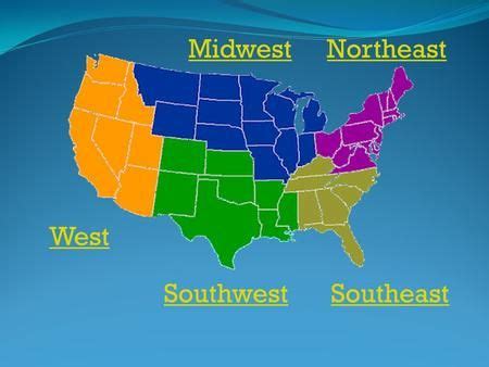 Map Of The United States Regions Northeast Southeast Midwest