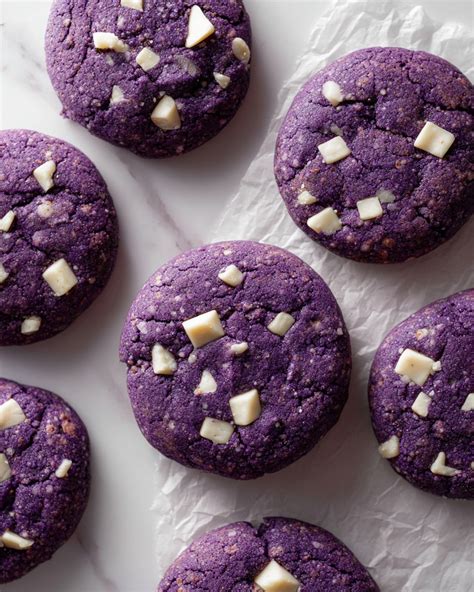 Ube Cookies With White Chocolate Deliciously Vibrant Treats