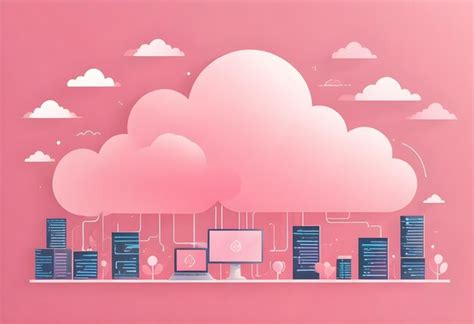 Data Base Cloud Computing Technology Premium Ai Generated Image