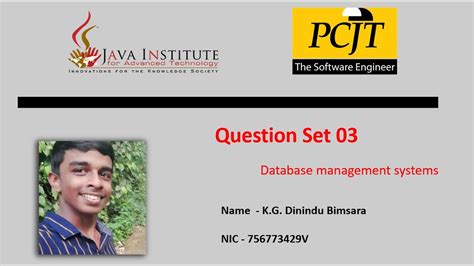 Data Base Task 03 Create Tables Using Customized Databases 1st Year