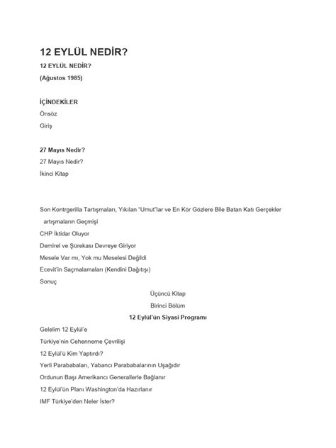 Nurullah Ankut 12 Eylül Nedir Pdf