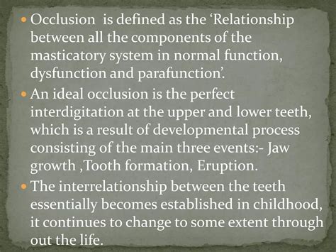 Development Of Occlusion Ppt