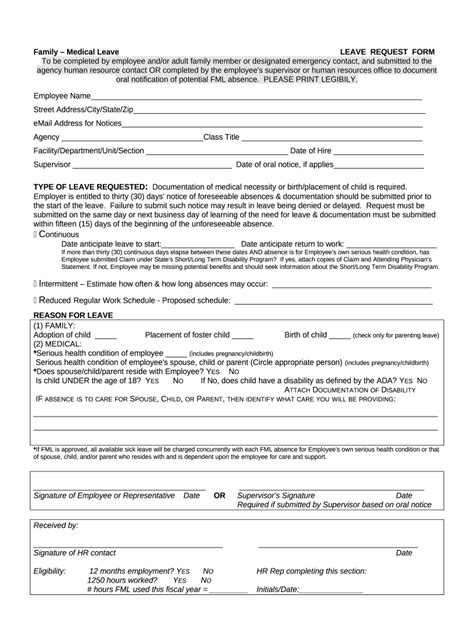 Fmla Employee Request Doc Template Pdffiller