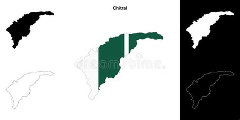 Chitral Outline Map Stock Vector Illustration Of Vector 371577837