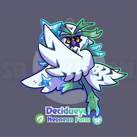 Pokémon Rpg Character Design With Wings Shiny Decidueye Art Hisuian