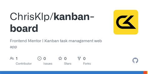 Github Chrisklpkanban Board Frontend Mentor Kanban Task