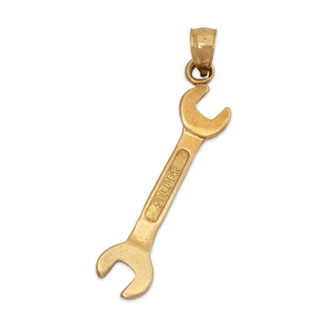 Vintage 14k Yellow Gold Wrench Pendant Charm Etsy