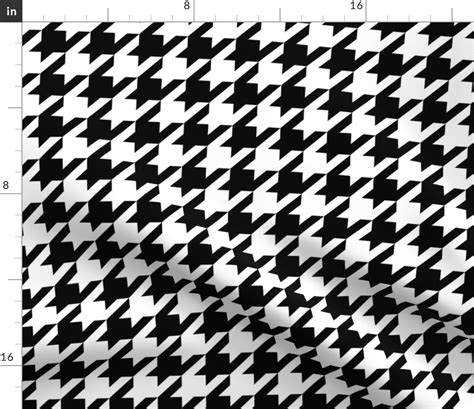 Black And White Houndstooth Fabric Spoonflower