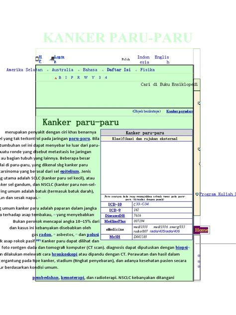 Kanker Paru Paru 97467 Stiki Malang P2kp Stiki Pipit Pdf