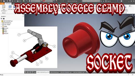Tutorial Toggle Clamp Socket Inventor Autodesk Part 3 Youtube