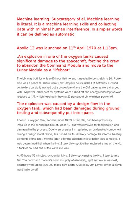 Machine Learning Notes Machine Learning Subcategory Of Ai Machine