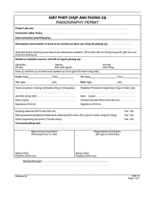 Hse 15 Radiography Permit Pdf