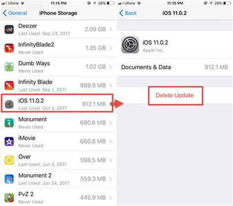 Delete The Downloaded Ios Update On Iphoneipad Ios 12