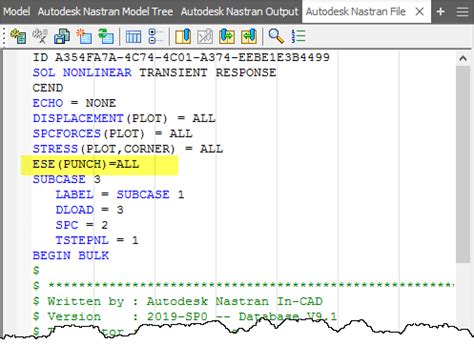 How To Output Strain Energy In A Nastran Analysis