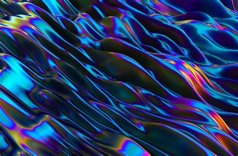 Holographic Flow Abstract Graphic Design Holographic Graphic
