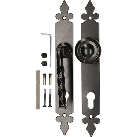 Set Maner Si Buton Usa Kotarbau 90 Mm Otel Negru Emagro