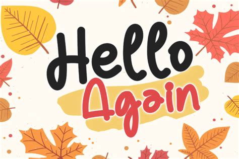 Hello Again Font By Creatype Designer · Creative Fabrica