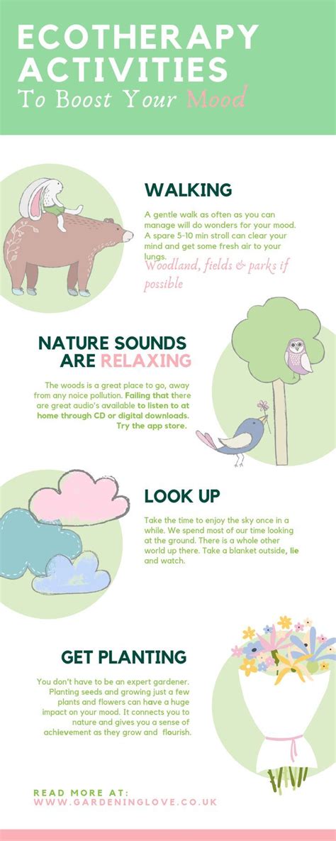 Health Infographic Mood Boosting Ecotherapy Activities
