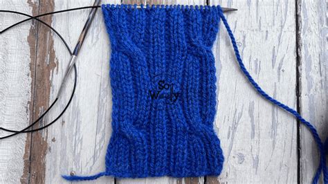 Reversible Cable Knit Stitch No Curl Easy And Relaxingvideo