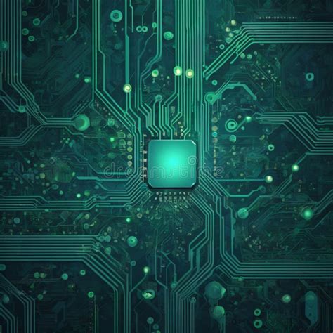 A Computer Circuit Board With A Cpu Chip On It Computer Graphics
