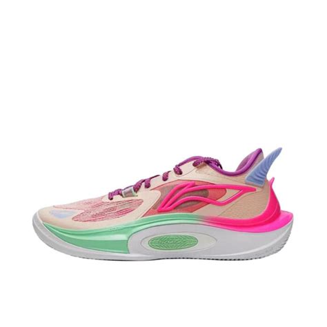 Li Ning Sonic 11 V2 Beige Purple Red Green Lining Way Of Wade Sneakers
