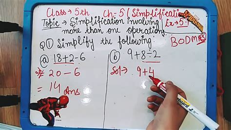 Simplification Class 5th Youtube