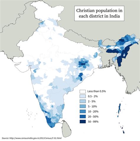 Christian Population In India Maps On The Web