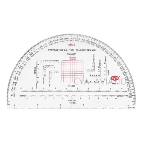 Professional Map Reading Protractor Mils Half Moon Protractor Mils Measurements And Romer