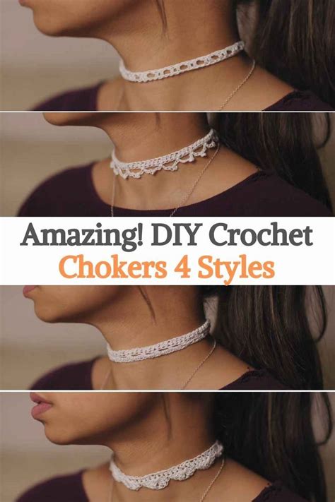 Easy Crochet Choker Necklace Patterns Pdf Crochet Necklace Pattern Diy Crochet Choker
