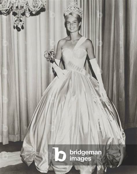 Image Of Marlene Schmidt Miss Universe 1961 In Formal Gown Holds A