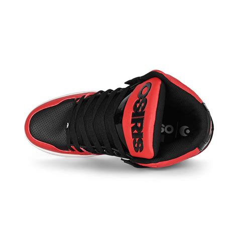 Osiris Nyc 83 Clk High Top Shoes Redblackblack