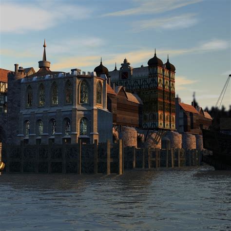 Medieval London Bridge Cgtrader