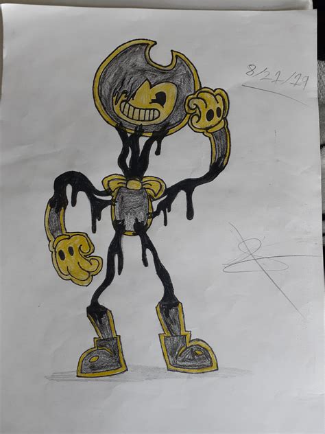 Batdr Oc Bendy Cutout Monster Note This Drawing Has Been Done By Me 100 R