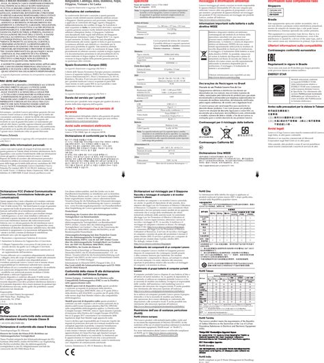 Lenovo Legion Y Ikb Swsg It User Manual Italian Safety Warranty And Setup Guide