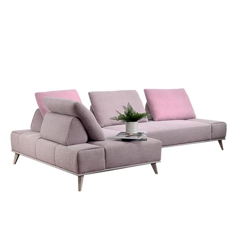 L Shaped Sofa In Fabric Beyonce