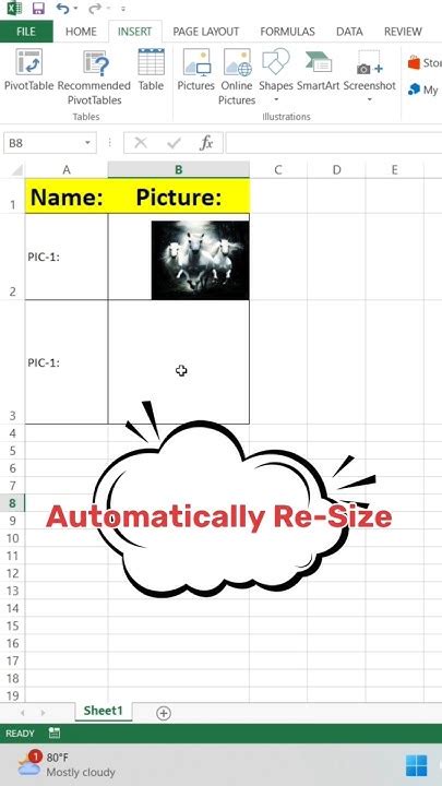 Automatically Resize Images In Excel Simple Step By Step Guideexcel Youtube