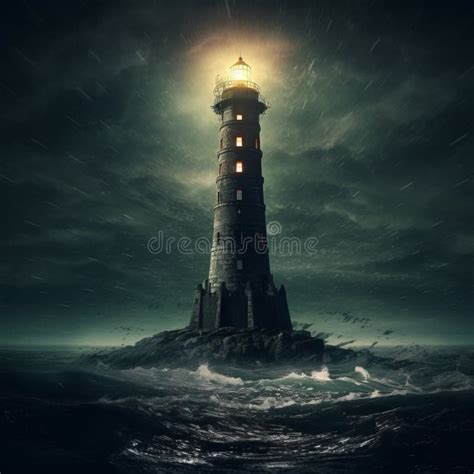 Lighthouse And Storm And Moon Stock Illustration Illustration Of Vehicle Screenshot 281443235