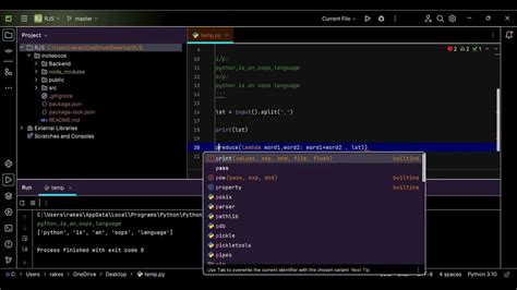 Line Splitting And Joining By Using Lambda And Reduce Functions In