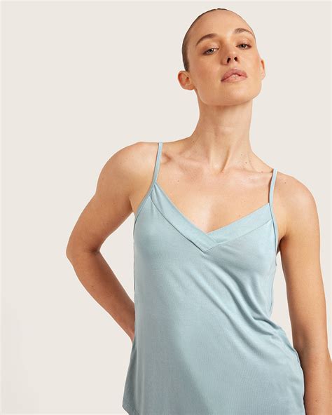 Bamboo Womens Sleep Cami In Mineral Blue Boody Au